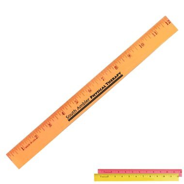 Fluorescent Wood Ruler, 12" | Promotions Now