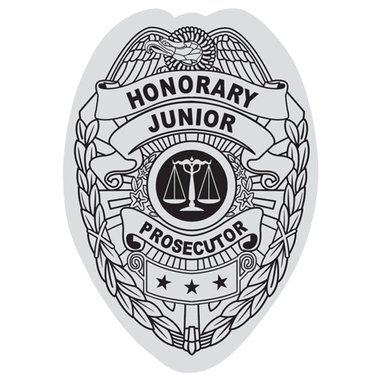 Junior Prosecutor Foil Sticker Badge, Stock | Foremost Promotions