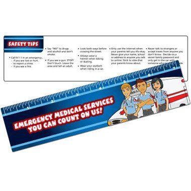 Safety Laminated EMS Ruler, Stock | Foremost Promotions