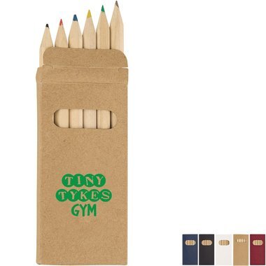 Mini Colored Pencil Set, 6 Pieces | Promotions Now