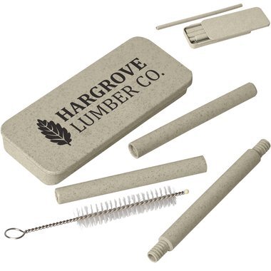 Eco-Friendly Wheat Straw Pocket Reusable Straw Kit | Promotions Now