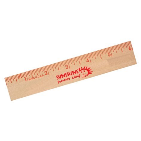 Natural Finish Flat Wood Ruler, 6" | Foremost Promotions