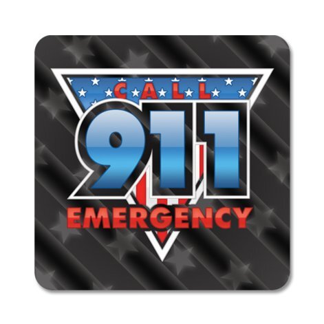 Call 911 Emergency Sticker Roll, Stock | Foremost Promotions
