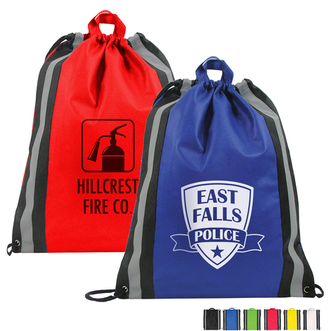 Reflective Stripe Non-Woven Backpack | Foremost Promotions