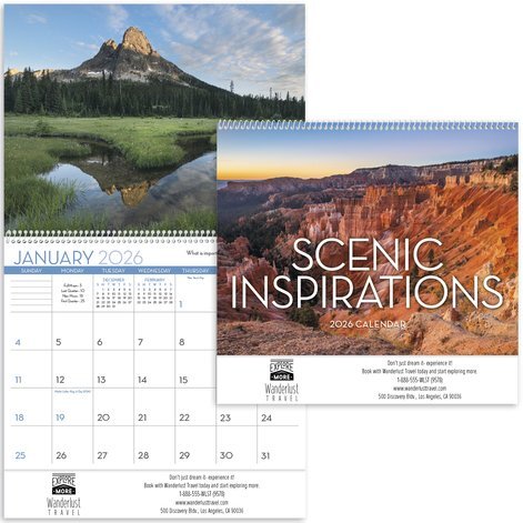 Scenic Inspirations Wall Calendar | Promotions Now