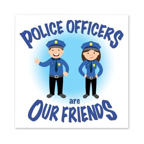 Police Officers Are Our Friends Temporary Tattoo, Stock | Foremost ...