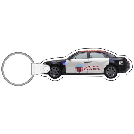 Police Car Soft Vinyl Key Tag | Foremost Promotions
