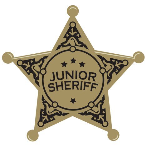 Junior Sheriff 5 Point Foil Sticker Badge, Stock | Foremost Promotions