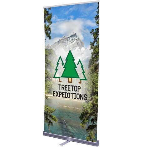 Economy Plus Retractor Banner Display Kit with Hybrid Media, 33-1/2 ...