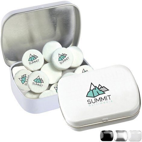 Imprinted Round Mints in Domed Tin | Promotions Now