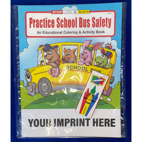Practice School Bus Safety Coloring Book Fun Pack | Promotions Now