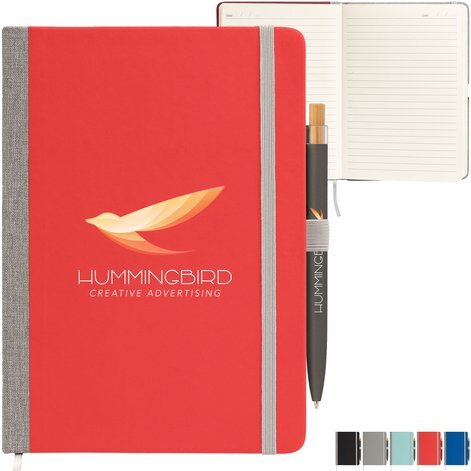 Steinbeck Recycled Hard Cover Journal & Pen Set, 5.9" x 8.3 ...