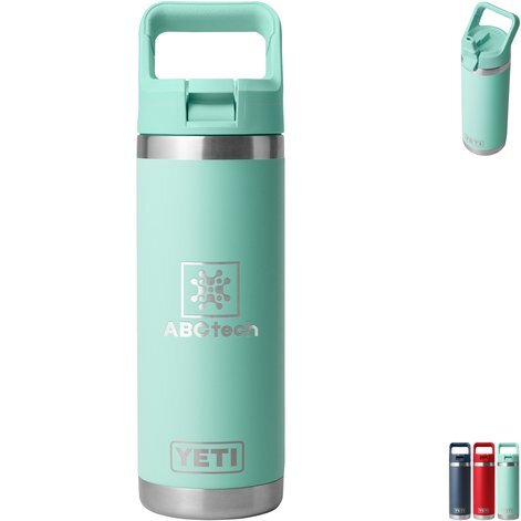 YETI® Rambler® Water Bottle with Color Matched Straw Cap, 18 oz ...