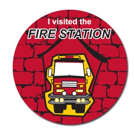 I Visited The Fire Station Sticker Roll, Stock | Foremost Promotions