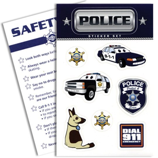 Police Sticker Sheet, Stock | Foremost Promotions