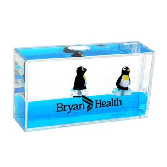 Mini Wave Liquid Motion Penguin Paperweight | Promotions Now