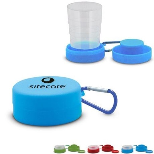 Travel Pop-Up Cup with Pillbox, 6oz. | Health Promotions Now