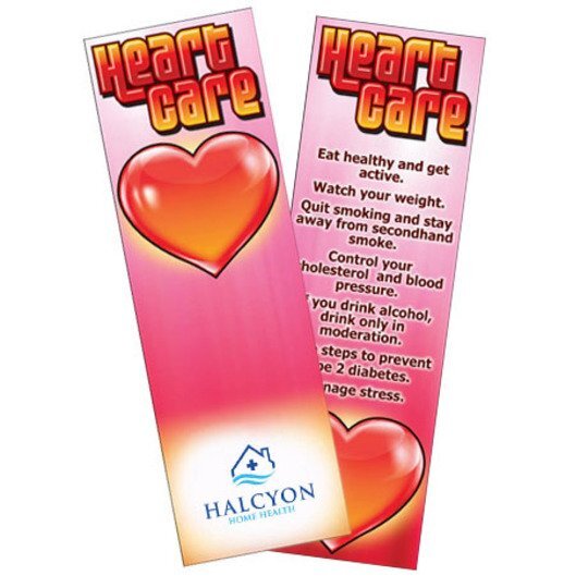 Heart Care Bookmark | Promotions Now