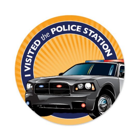 I Visited the Police Station Sticker Roll, Stock | Foremost Promotions