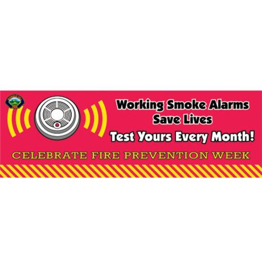 Working Smoke Alarms Save Lives, Heavy Duty Banner, 2' x 6' | Foremost ...