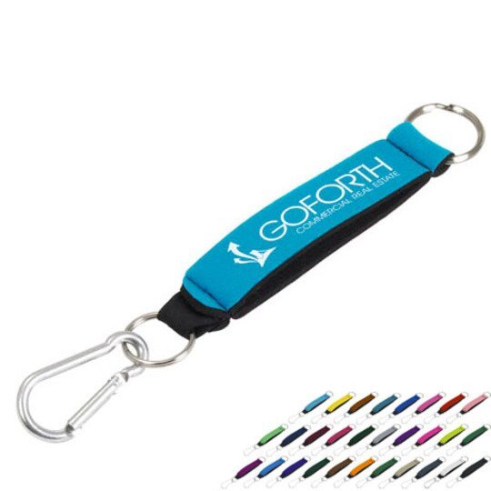 Neoprene Wrist Strap Key Holder with Carabiner | Foremost Promotions
