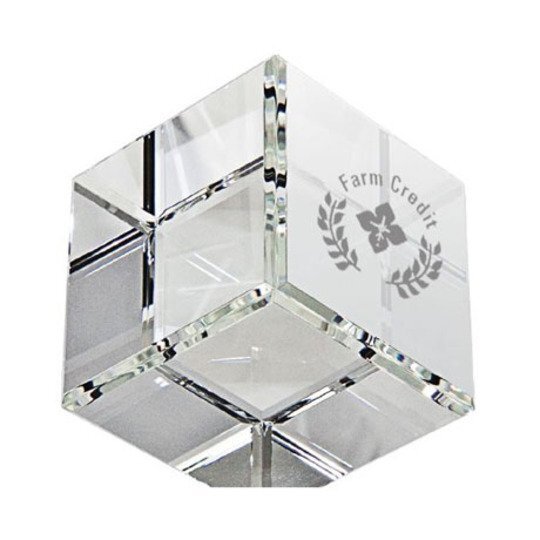 Standing Crystal Cube Paperweight | Promotions Now