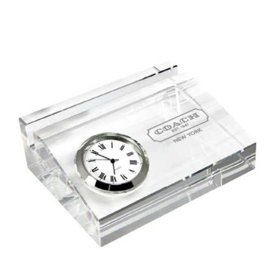 Crystal Card Holder w/ Clock | Promotions Now