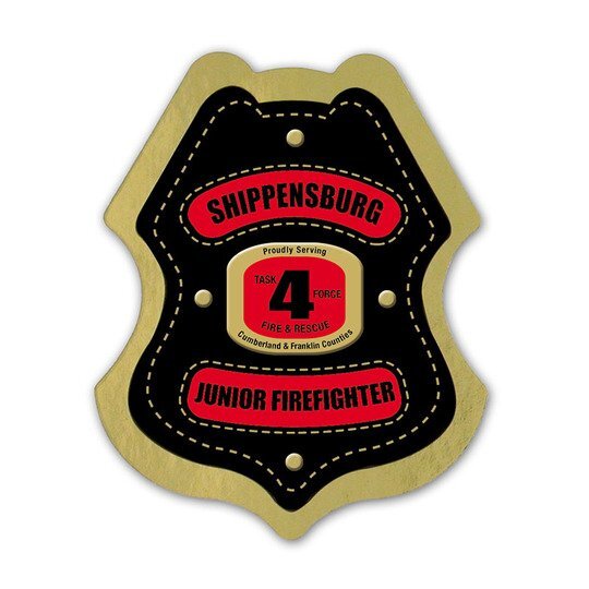 Junior Firefighter Foil Sticker Badge | Foremost Promotions