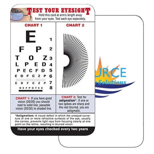 Vision Chart Wallet Card | Promotions Now