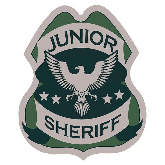 Junior Sheriff Foil Sticker Badge, Stock | Foremost Promotions