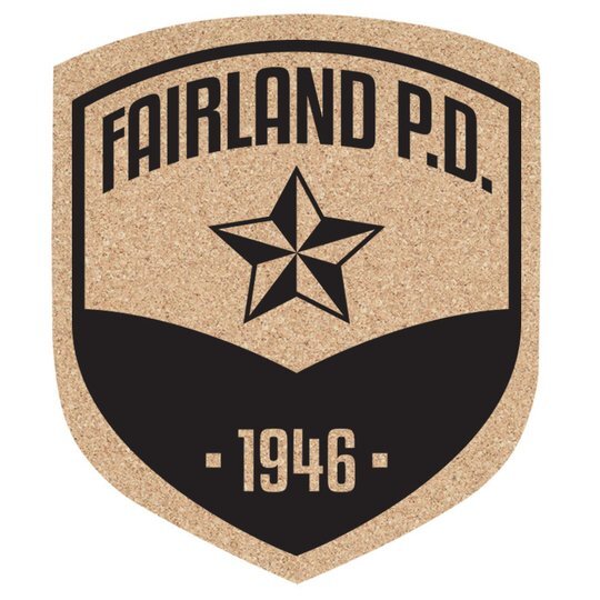 Badge Shield Cork Coaster, 5-1/4" | Promotions Now