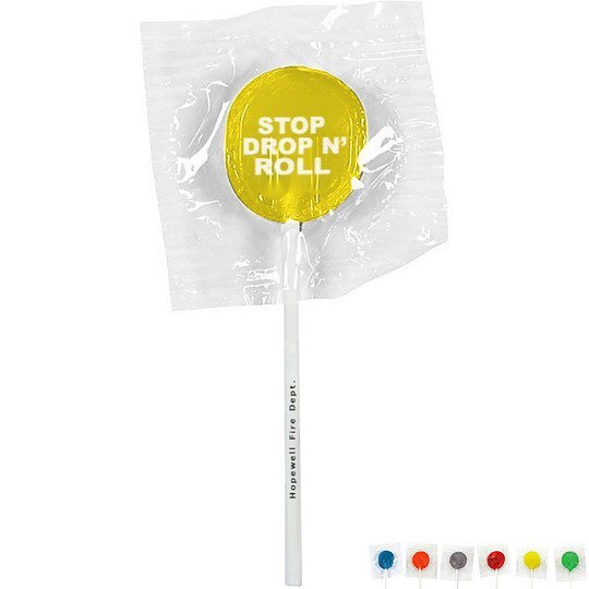 Stop Drop & Roll Design, Custom Lollipops | Foremost Promotions