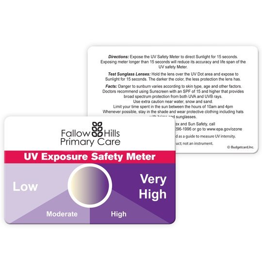 UV Exposure Safety Meter Card | Health Promotions Now