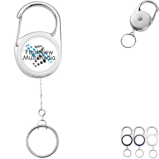 Heavy Duty Carabiner Retractable Key Reel | Promotions Now
