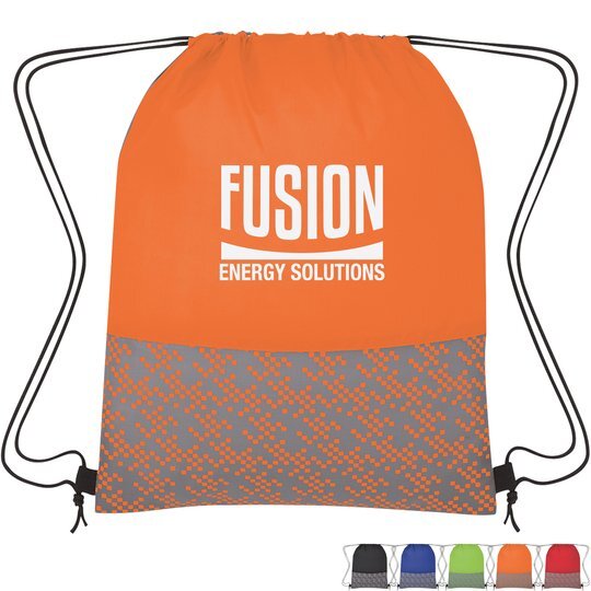 Bitmap Polyester Drawstring Backpack | Foremost Promotions