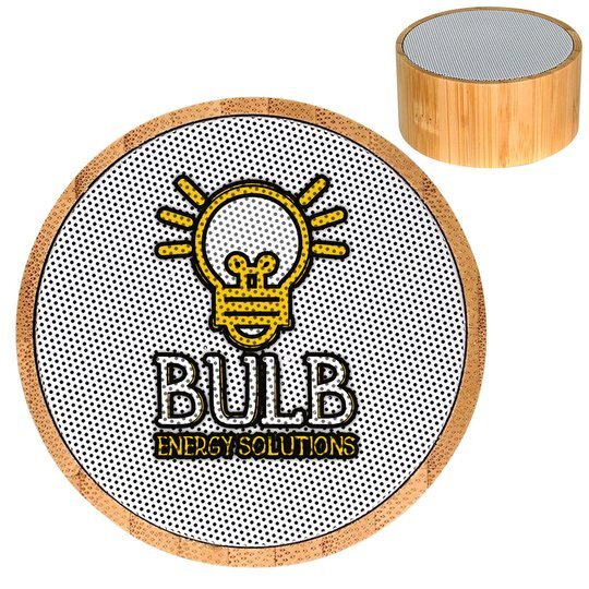 Bamboo Wireless Hockey Puck Bluetooth Speaker | Promotions Now