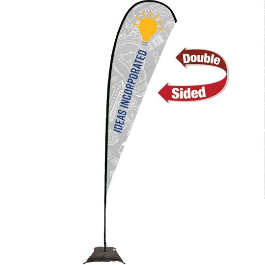 Premium Double Sided Teardrop Sail Sign with Scissor Base, 15 ...