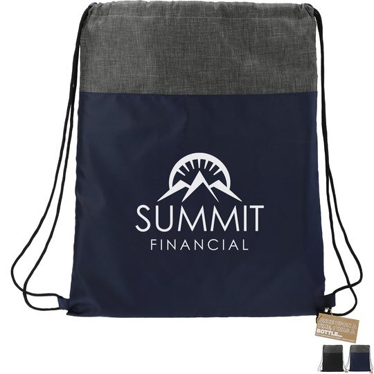 Ash Recycled Polyester Drawstring Bag | Foremost Promotions