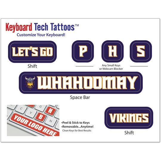 Keyboard Tech Tattoo Sticker Sheet | Foremost Promotions