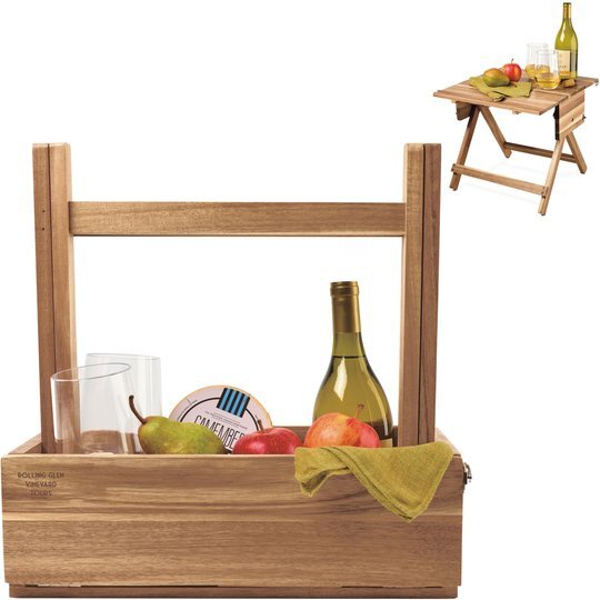 La Cuisine Acacia Wood Picnic Table & Carrier | Promotions Now