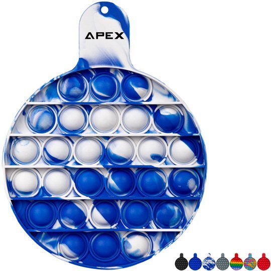 Round Fiddle Popper Silicone Sensory Toy | Promotions Now