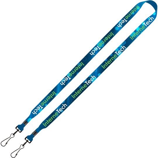Tubular Double Swivel Snap Hook Lanyard, 5/8" | Promotions Now