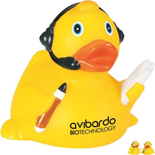 Headset Call Center Rubber Duck | Foremost Promotions