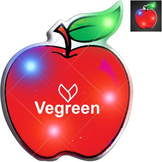 Apple Flashing LED Lapel Pin | Promotions Now