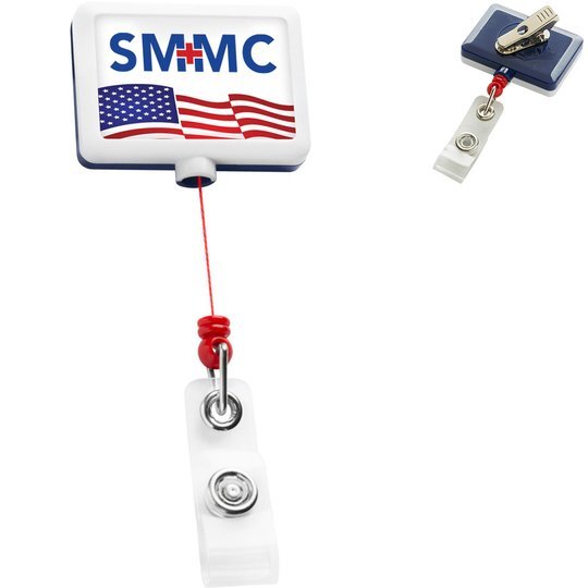 Patriot Jumbo Rectangle Badge Reel | Promotions Now